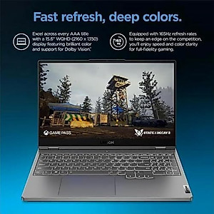 Lenovo Legion 5 15ARP8 Gaming Laptop 2023 15.6” WQHD 2560 x 1440 Display IPS 165 Hertz AMD Ryzen 7 7735HS NVIDIA GeForce RTX 4060 8GB GDDR6 16GB DDR5 512GB SSD Backlit Keyboard Windows 11 Pro