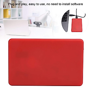 USB3.0 2.5 Inch Portable Mobile Hard Drive, 80GB Universal External Hard Drive for Computer Monitors and Laptop, Red(80G)