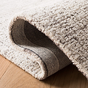 SAFAVIEH Abstract Collection Runner Rug - 2'3" x 12', Ivory & Grey, Handmade Wool, Ideal for High Traffic Areas in Living Room, Bedroom (ABT349F)