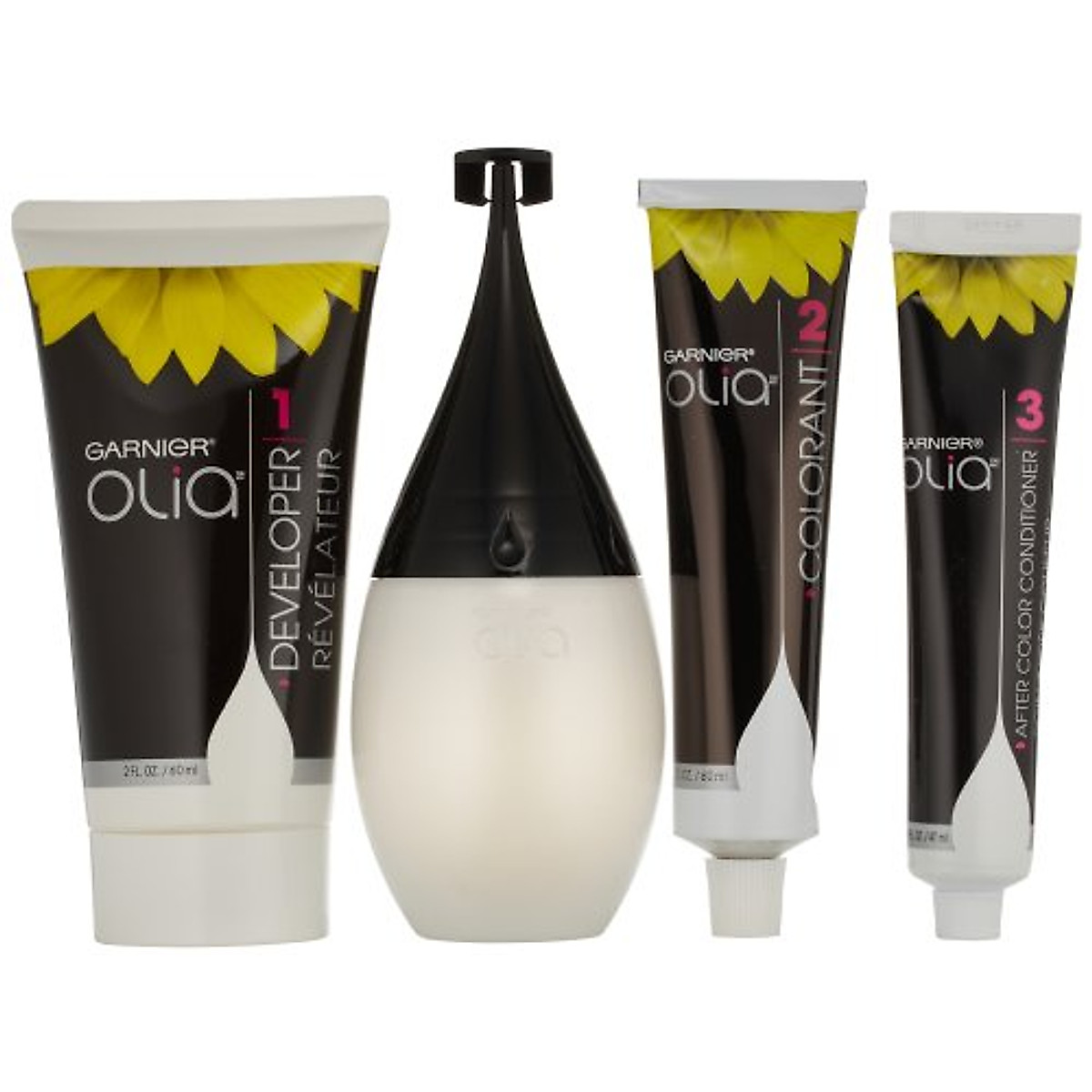 Garnier Olia Oil Powered Permanent Hair Color, 5.35 Medium Golden Mahogany