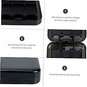 ibasenice 3pcs game cartridge Game Storage game holder gaming organizer game card organizer game card protective case game card carrying case portable hard shell protector card box lite abs