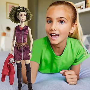 Mattel Zombies, Eliza Zombie Doll (11.5-inch) Wearing Grungy-Cool Outfit and Accessories, 11 Bendable “Joints,” Great Gift for Ages 5+