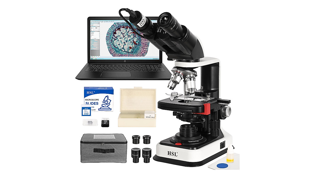 HSL 40X-2500X Compound Microscope - Professional & Versatile