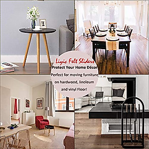 Liyic 20 Pack 3in.Square Felt Sliders for Hard Surfaces-Felt Furniture Sliders - Heavy Duty Sliders – Reusable Hardwood Floor Sliders -Furniture Moving Sliders-Sofa Sliders Gliders Glides Movers
