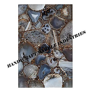 Wild Agate Stone Rectangular Table Top, Rectangle Natural Agate Table Top, Agate Stone Table Home Decor 24" X 36" Inch, Piece Of Conversation, Family HeirLoom