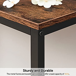 ALLOSWELL 63" Console Table, Narrow Sofa Table, Entryway Table, Industrial Sofa Table, Side Table, for Hallway, Living Room, Bedroom, Sturdy and Stable, Easy to Assemble, Rustic Brown CTHR16001