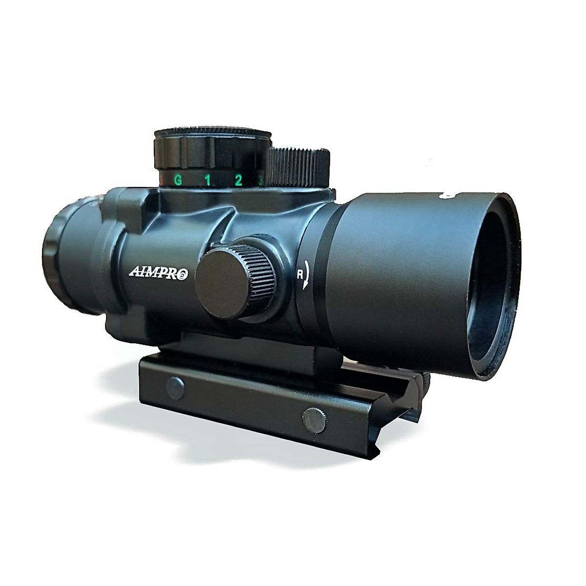 Aimpro Compact Prism Rifle Scope Small Durable and Precise 3.5 x 30mm Etched Illuminated Reticle
