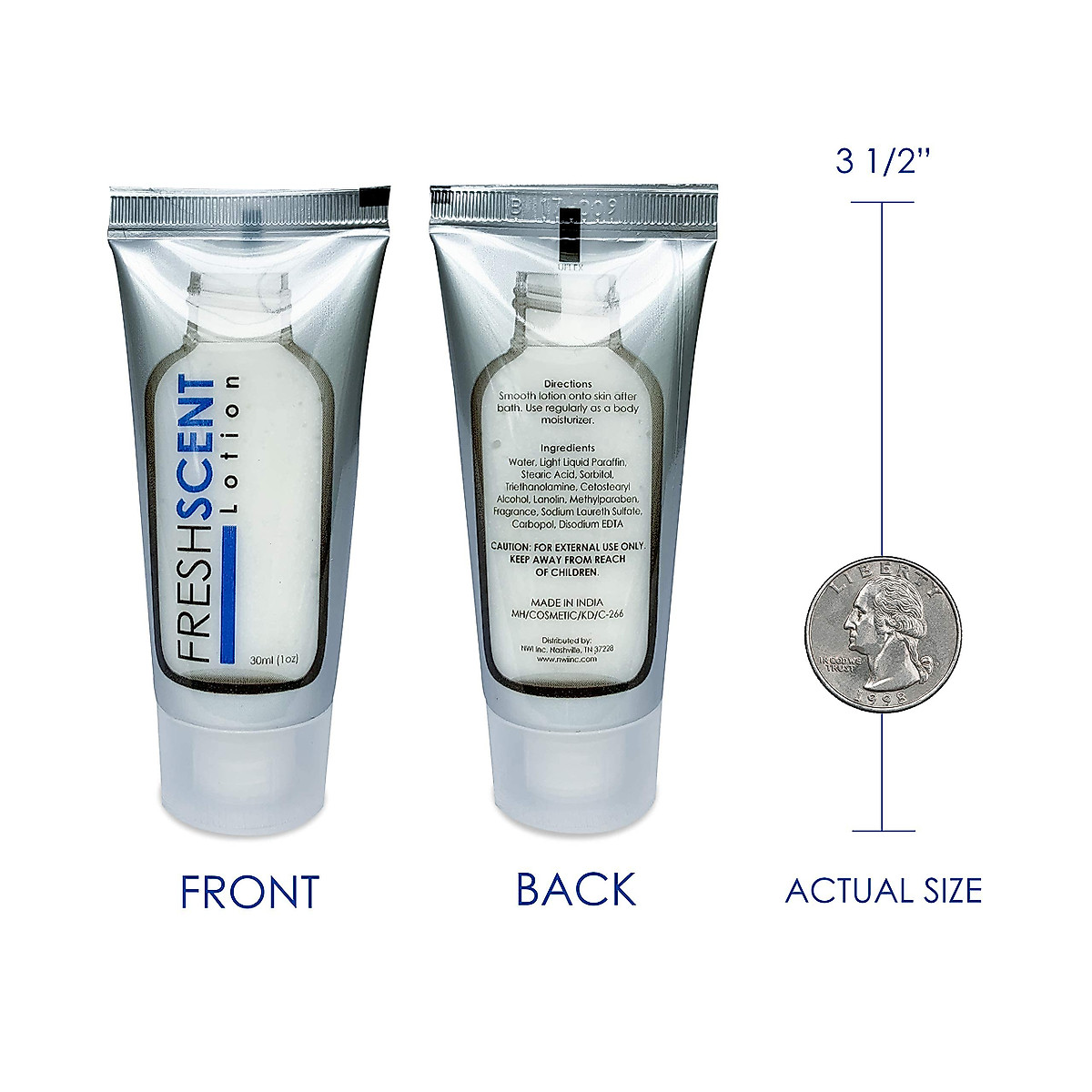 Freshscent Hotel Collection 250 Piece Set. Travel Size Amenities Bulk Toiletries Kit of 50 Each 1oz tubes Shampoo, Conditioner, Body Wash and Lotion. 50 Bars 1oz Soap