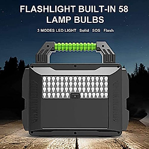 300W Portable Power Station, Portable Solar Generator for Home Use, CPAP Backup Battery Bank with 110V AC Outlet, Camping/Travel/Car Portable Chargers for Emergency
