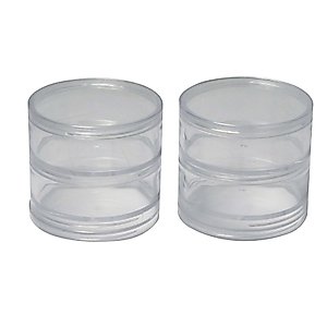 SE 2-3/4" Clear Plastic Storage Containers with Stackable Screw-On Lids (4 PC.) - 87446BB
