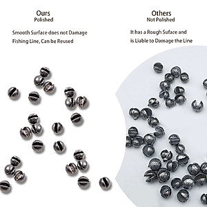 SANWEAL120PCS/200PCS Fishing Weights Sinkers - Premium Split ShotFishing Weights Sinkers - Round Removable Fishing Sinkers - 5/6 Sizes