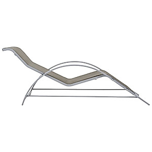 MINERWALL Sun Loungers 2 pcs with Table Aluminum Taupe,Patio Sunlounger Set with Table Comfortable and Durable Outdoor Furniture Sun Loungers, Outdoor Seating