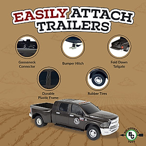 Big Country Toys Realistic Ram Truck Toy & Trailer Hitch, 1:20 Scale Farm Toys for 3 Year Old Boys…