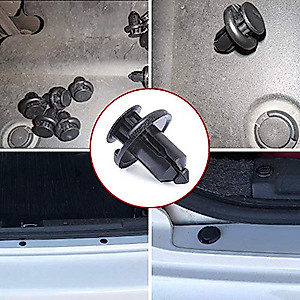 OTUAYAUTO 100PCS Bumper Clips, 10mm Fender Liner Clip for Honda CR-V Accord Civic and Acura, Plastic Rivet Retainer Clips Replace OEM: 91503-SZ3-003