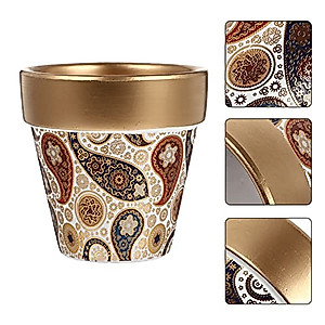 Happyyami Vintage Decor Vintage Ceramic Succulents Planter Flower Pot Pen Pencil Cup Brush Holder Desk Organizer Mini Candy Bowl Ashtray Bonsai Container for Home Garden Office Decor