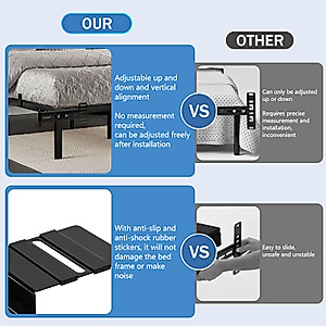 Headboard Brackets Kit for Adjustable Bed Base, Headboard Wall Mounting Brackets, Footboard Attachment for Bed Metal Frame, Headboard Extension Adapter Kit for Twin Full Queen King Size Bed