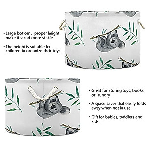 xigua Cotton Rope Basket Koala Bamboo Baby Laundry Basket Blanket Kids Toy Storage Basket Glove Box
