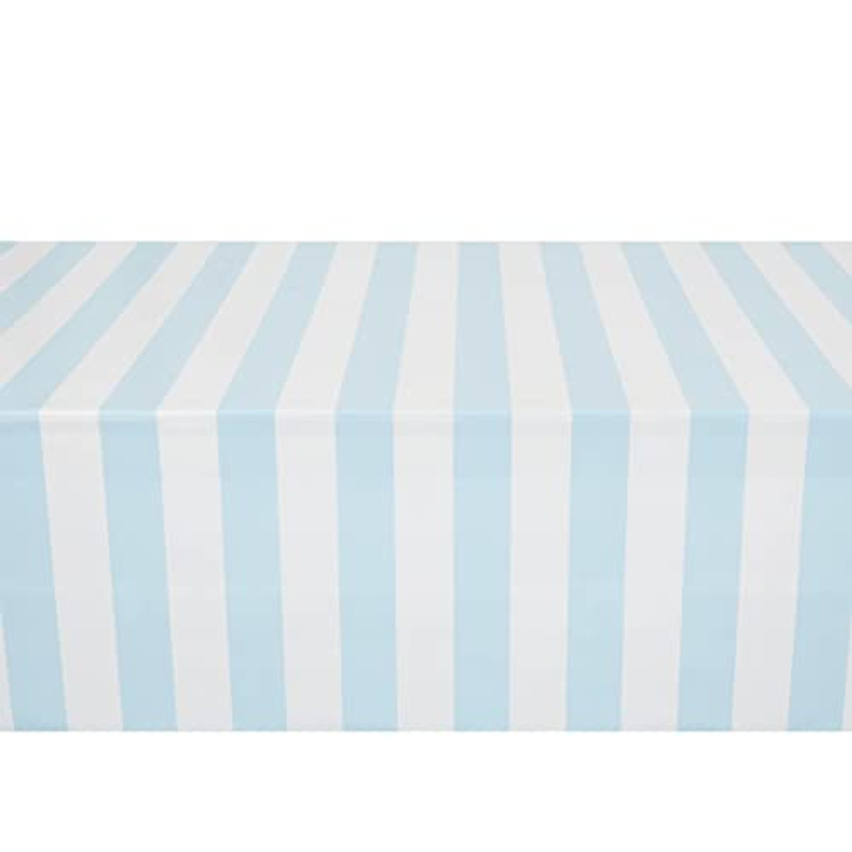 3 Pack Light Blue and White Striped Tablecloth, Disposable Table Cover for Summer Beach Theme Party Decorations (54 x 108 in)