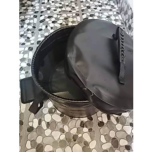 BANCHELLE Collapsible Camping Bucket with Lid 5 Gallon for Traveling Fishing Gardening (Black, 20L)