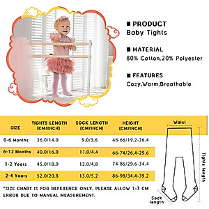 WEWINK PLUS Baby Toddler Girls Tights 3 Pack Knit Cotton Dance Leggings Pants for Infant Girl Stockings (style B twist, 0-6 month)