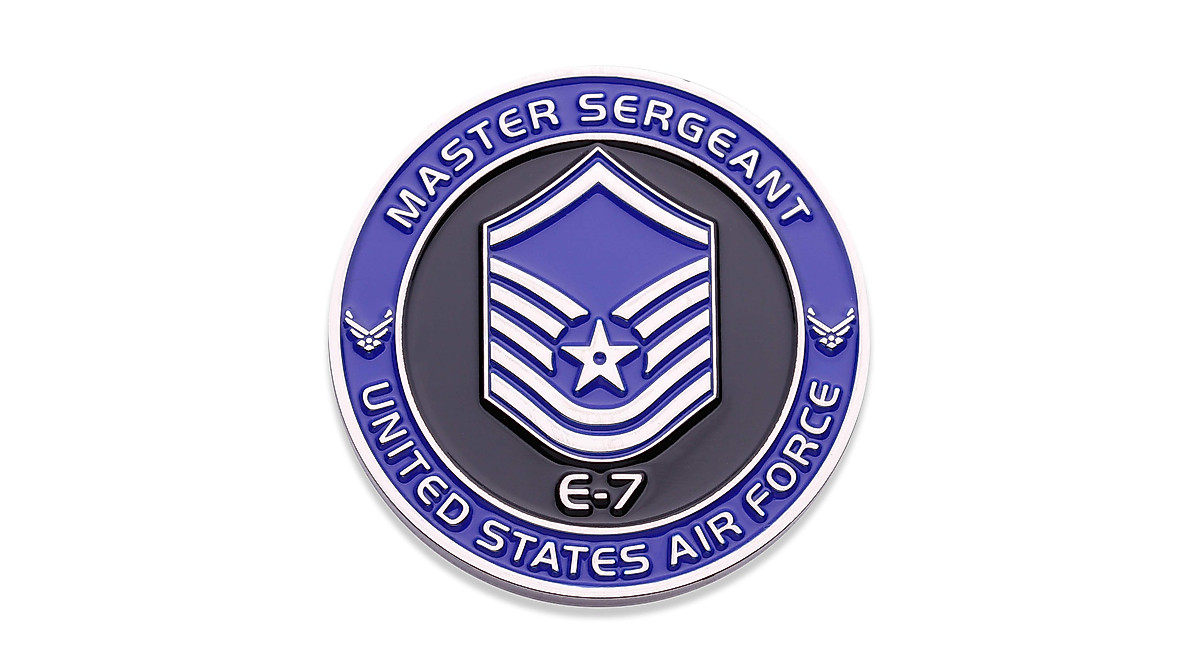 Air Force Master Sgt Challenge Coin - USAF E-7 Military Coin