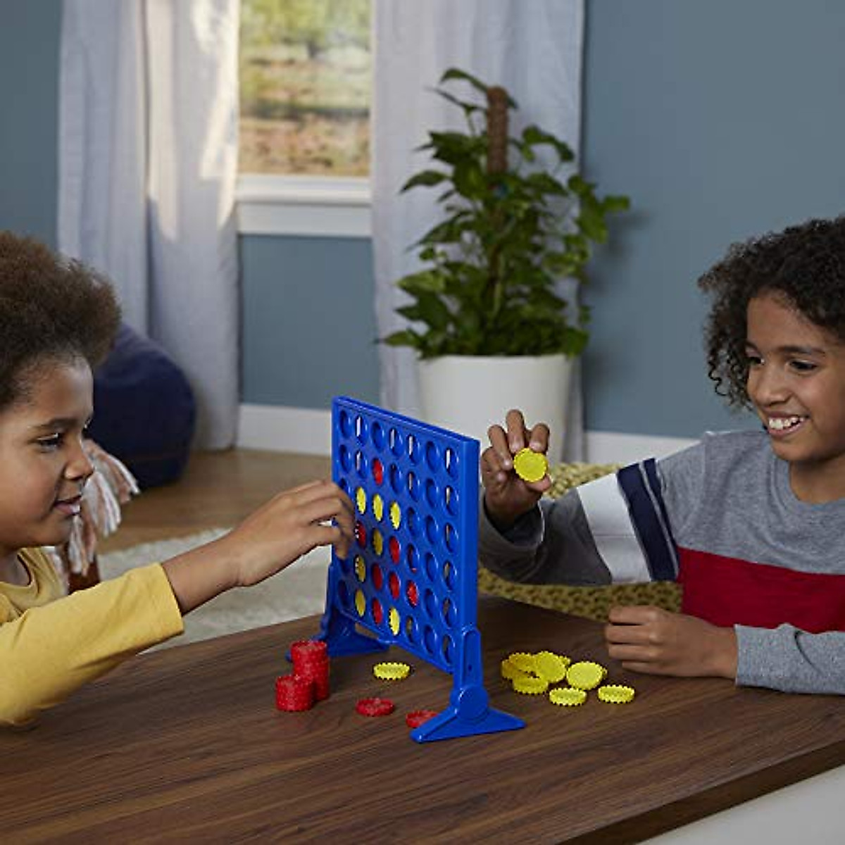 Connect 4 Classic Grid Board Game, 4 in a Row Game, Strategy Board Games for Kids, 2 Player Board Games for Family and Kids, Ages 6 and Up