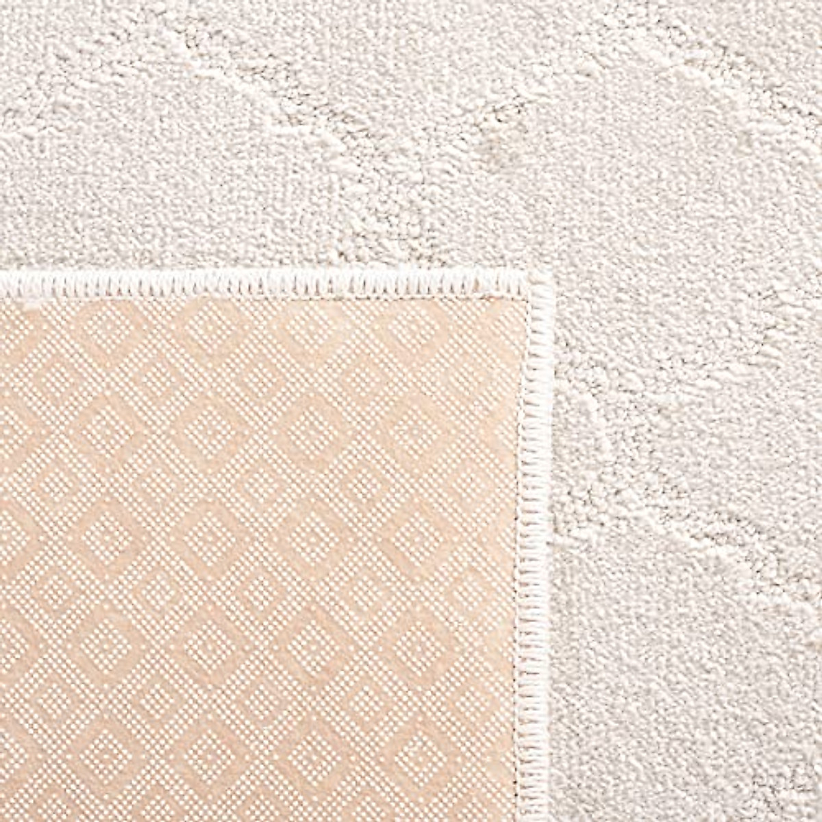 Safavieh Pattern and Solid Collection 5'3" x 7'6" Ivory PNS404A Non-Shedding Trellis Living Room Dining Bedroom Area Rug