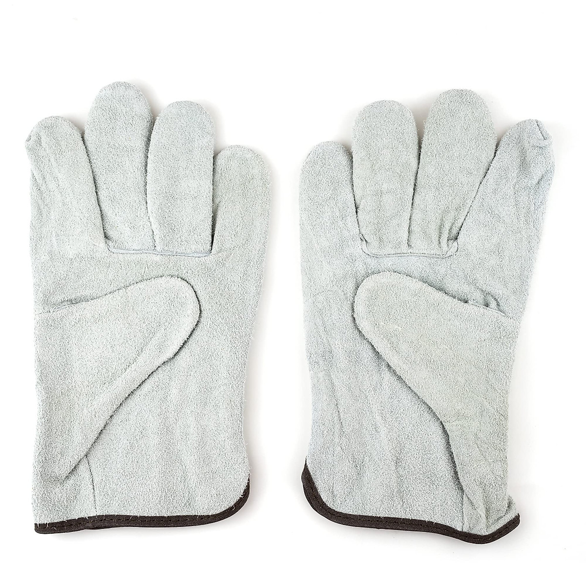 MUJICALA Cowhide Leather Welding Gloves,Heat/Fire Resistant/Heavy-Duty Durable, Safety Work glove Mitts for Forge,Tig Welder,Mig,Stick,Animal handling,2 Pair (GRAY)