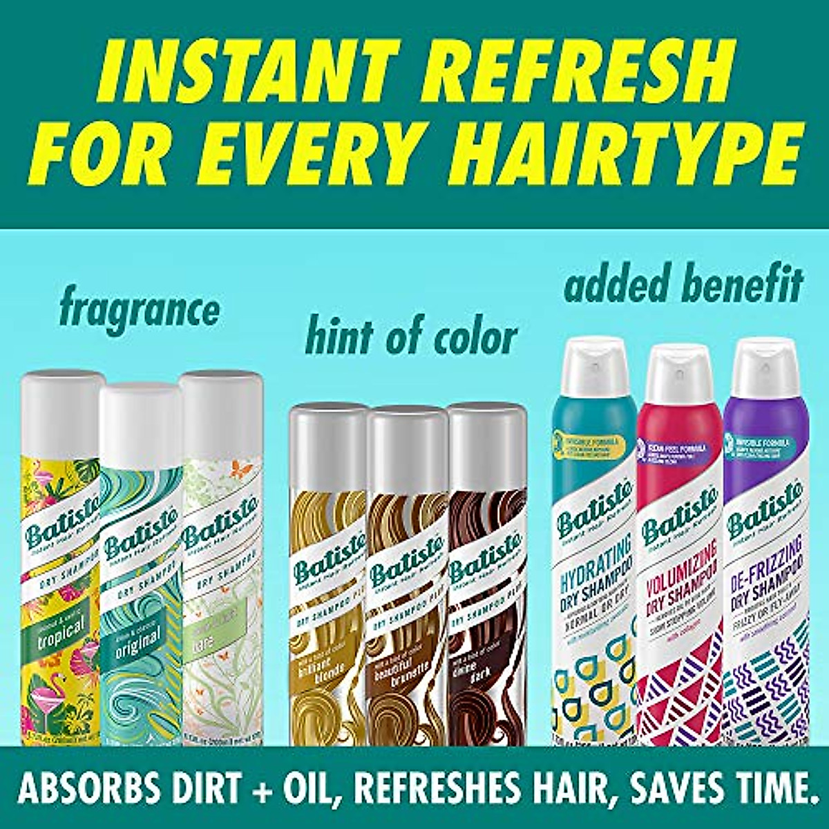 Batiste Dry Shampoo, Hydrating, 6.73 fl. oz.