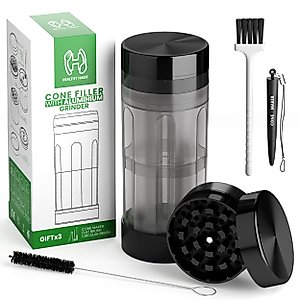 Healthy Habit Portable Herb Grinder, Multipurpose Herb Grinder Designed to Shred Herbs and Spices, Fashioned with Quick-Rolling System and 6 Storage Chambers, Compact, Odorless and Easy to Clean