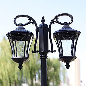 Enlylyog Fashion Simple Modern European Garden Landscape Lamp, Outdoor High Pole Street Lamp, Home Villa Garden Lawn Lamp,Hotel Outdoor Garden Lamp