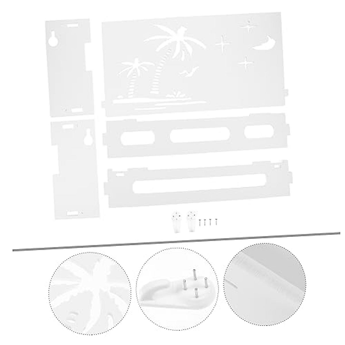 Amosfun 1pc Box STB Stand Router Wall Mount tv with Wall Mount Floating Wall Shelves Floating DVD Shelf Wall Storage Stand Wall-Mounted Rack Television Bracket Hole-Free Frame Ledge WPC