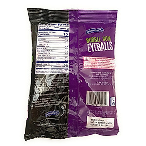 CABE Eyeballs Tutti Frutti Flavor Bubble Gum 3 Pack 35 Pieces Each pack Halloween Trick n Treat Bloodshot Eye Candy (bundle KC Tingamajig)