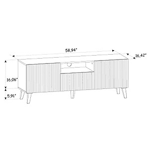 Homlando The Ravenna Living Room 3 Piece Set - TV Stand Ravenna Cabinet - Sideboard Chest of Drawers - Coffee Table - Made in EU Modern Furniture - Black/Natural Oak