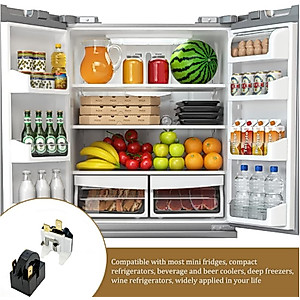 Wilsnsun Coolers Compressor Starter QP2-4R7 PTC 4.7 ohm 3Pin Refrigerator Start Relay with Refrigerator Overload Protector 1/2HP Compatible with Mini Fridges, Deep Freezers, Beer Coolers)