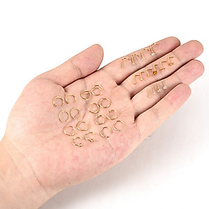 AllerPierce 20G Gold Nose Rings Sets Bone Screw L Shaped Nose Studs Tragus Cartilage Nose Ring Hoop Stainless Steel Nose Piercing Jewelry for Women Men