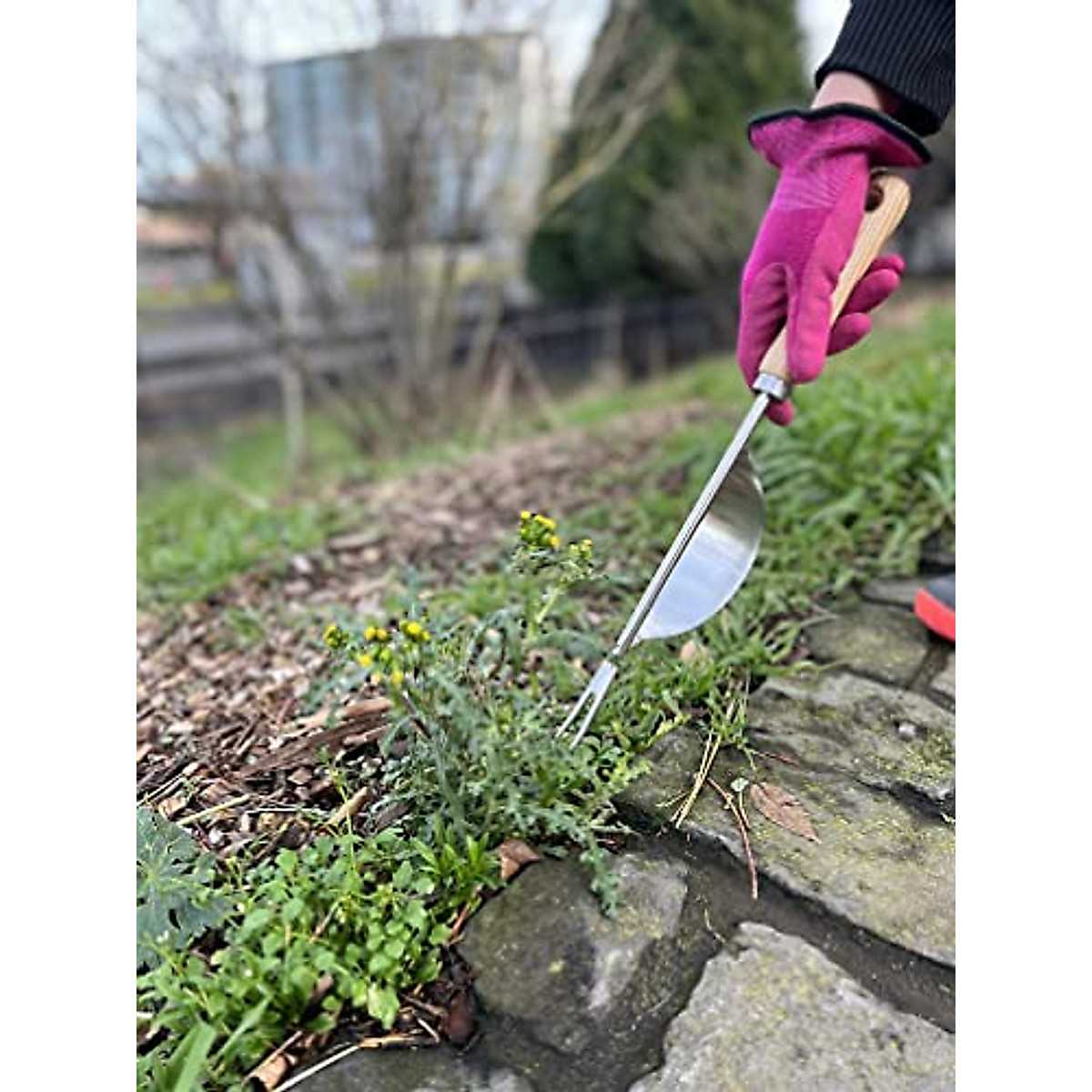 Grampa's Hand Weeder Tool - The Perfect Lightweight Easy to Use Weed Puller Tool for Garden - Durable Unique Lever Design with V-Shaped Forks Allows for Easy Removal of Weeds & Their Roots.