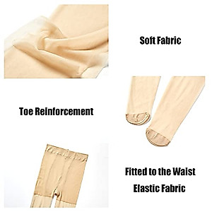 JONAO 2 Pairs Women's Ultra Sheer Pantyhose,Tights Silk Stockings with Reinforced Toes, Black+gray, Large Plus