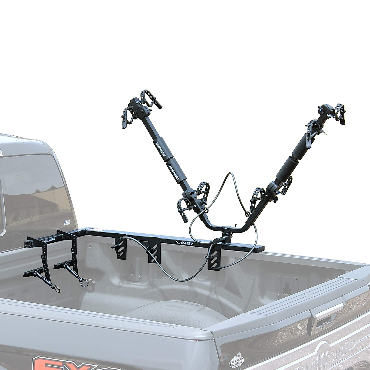 Let's Go Aero Half Nelson 2-Bike Truck Bed Mount V-Rack Carrier