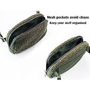 Sherpa Belt Bags Fleece Fanny Packs Fuzzy Crossbody Bag Adjustable Strap