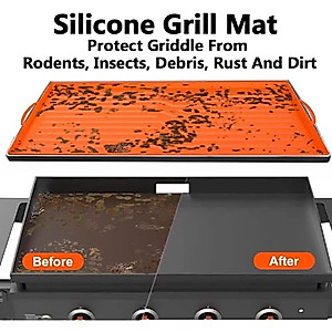 36in Blackstone Griddle Silicone Mat for Blackstone 36 Inch Griddle, KPAIDA Griddle Buddy Grill Mat, Anti Rust Mat for Grill, Heavy Duty Silicone Blackstone Griddle Cover