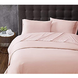 TRULY CALM HOME FOR HEALTH Antimicrobial Blush Full 4 Piece Sheet Set (SS3829BSFU-4700)