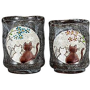 JAPANESE Kutani Pottery Mug CAT HIDAMARI set Made in Japan…