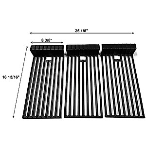 Grill Grates for Broilmaster Grill Parts, Broilmaster P3, G3, S3, U3, D3, Broilmaster G-3 (Single Post), G-3 (Twin Post), G-3 EXPL, G-3 EXPN, G-3 TXPL, G-3 TXPN, Thermos 56036T, Matte Enamel Cast Iron
