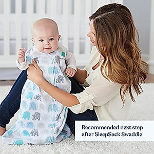 HALO Sleepsack, Micro-Fleece Wearable Blanket, Swaddle Transition Sleeping Bag, TOG 1.0, Elephant Texture, X-Large, 18-24 Months