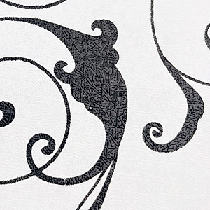 Yifely Black Vine Shelf Liner Self-Adhesive Furniture Paper DIY Dresser Drawer Covering Sticker 17.7 Inch by 9.8 Feet