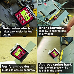 Calculated Industries 7434 AccuMASTER 2-in 1 Magnetic Digital Level and Angle Finder & General Tools T-Bevel Gauge & Protractor #828 - Digital Angle Finder