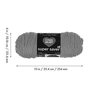 Red Heart Super Saver Light Sage Yarn - 3 Pack of 198g/7oz - Acrylic - 4 Medium (Worsted) - 364 Yards - Knitting/Crochet