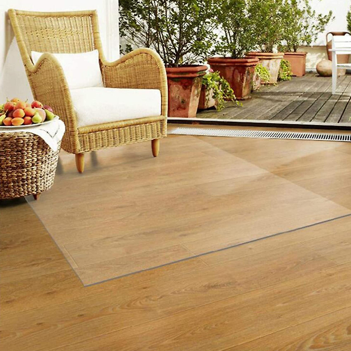 Clear PVC Desk Chair Mat 1.5mm Chair Mat Transparent PVC Floor Protection Pad Door Mat Plastic Carpet Wooden Floor Protector Household Waterproof Non-slip Mat,for Hard Floors Table Cloth Protector for