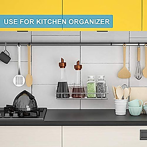 SMARTAKE 4-Pack Shower Caddy, Adhesive Bathroom Shelf Wall Mounted, No Drilling Strong Shower Caddies Kitchen Racks - Stainless Steel Storage Organizers (9.9 Inches), Silver